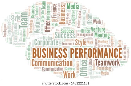 Business Performance Word Cloud Collage Made Stock Vector (Royalty Free ...