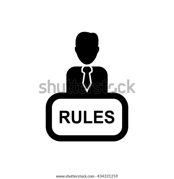 Business Person Icon Text Rules Stock Vector (Royalty Free) 434331259