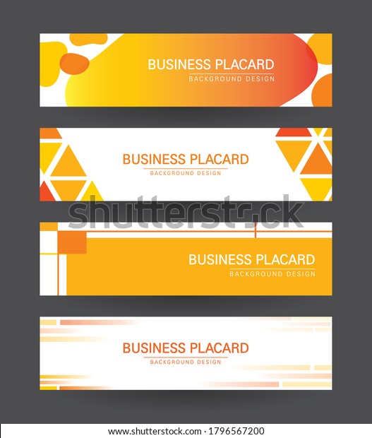 Business Placard Background Template Design Set Stock Vector (Royalty ...