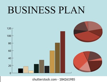 Business Plan On Blue Background Stock Vector (Royalty Free) 184261985 ...