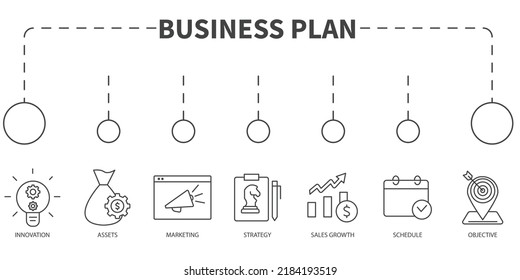 Business Plan Vector Illustration Concept Banner Stock Vector (Royalty ...