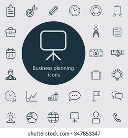 Business Planning Icons Vector Set Stock Vector (Royalty Free ...