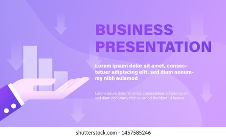Business Presentation Background Template Website Landing Stock Vector ...
