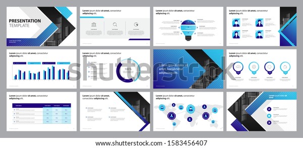 Business Presentation Backgrounds Design Template Page Stock Vector ...