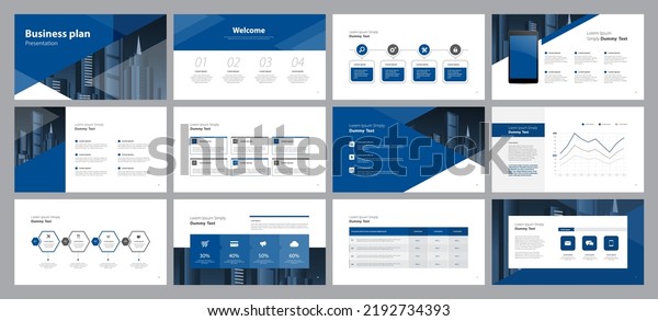 Business Presentation Backgrounds Design Template Page Stock Vector ...