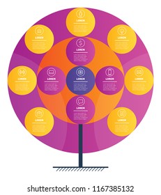 Business Presentation Concept 12 Sectors Vector Stock Vector (Royalty ...