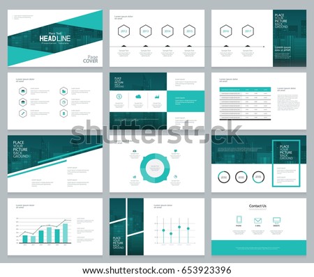 Business Presentation Design Template Page Layout เวกเตอร์สต็อก (ปลอด ...