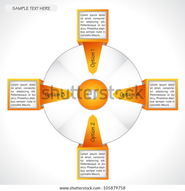 Business Presentation Diagram Four Fields Information Stock Vector ...