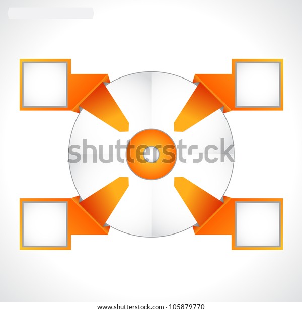 Business Presentation Diagram Four Fields Information Stock Vector ...