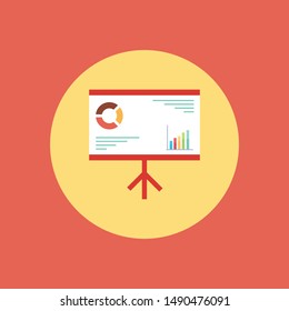 Business Presentation Icon Flip Chart Growing Stock Vector (Royalty ...