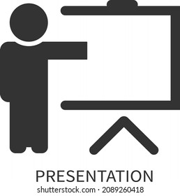 Business Presentation Icon Vector Office Presentation Stock Vector ...
