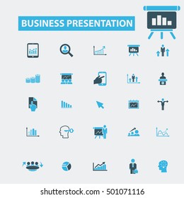 Business Presentation Icons Stock Vector (Royalty Free) 597170357