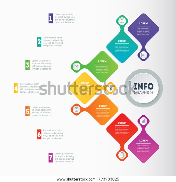 Business Presentation Infographic 7 Options Vector Stock Vector ...