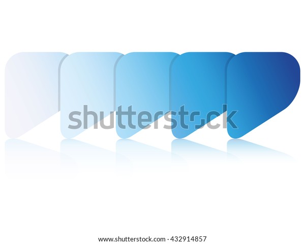 Business Presentation Process Diagram Blue Color Stock Vector (Royalty ...