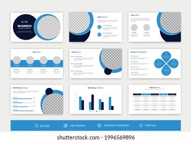 Business Presentation Slide Layout Template Page Stock Vector (Royalty ...