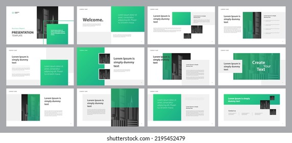 Business Presentation Template Design Backgrounds Page Stock Vector (Royalty Free) 2195452479 ...