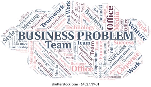 Business Problem Word Cloud Collage Made Stock Vector (Royalty Free ...