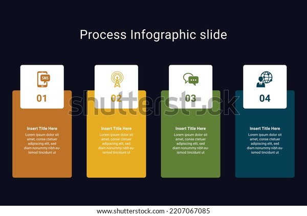 Business Process Abstract Infographics Template 4 Stock Vector (Royalty ...