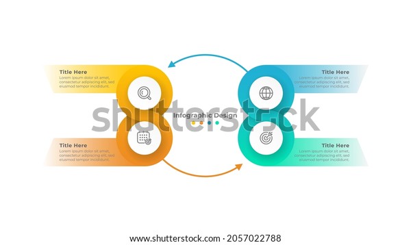 Business Process Chart Design Template Vector Stock Vector (Royalty ...