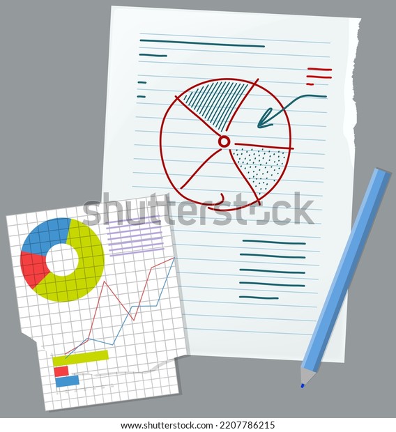 Business Process Diagram On Paper Sheet Stock Vector (Royalty Free ...