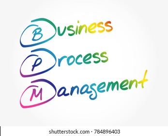 Business Process Management Bpm Acronym Business Stock Vector (Royalty ...