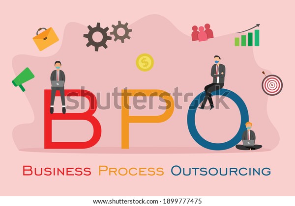 Business Process Outsourcing Bpo 2d Flat Stock Vector (Royalty Free ...