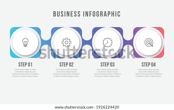 Business Process Timeline Infographics 4 Steps Stock Vector (Royalty ...