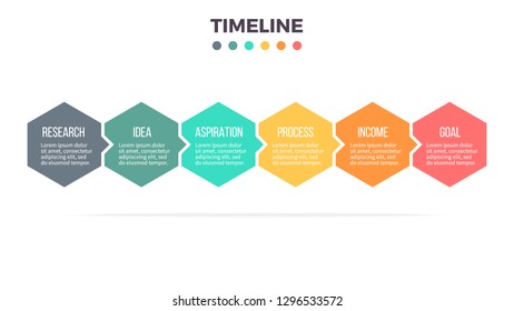 Business Process Timeline Infographics 6 Steps Stock Vector (Royalty ...