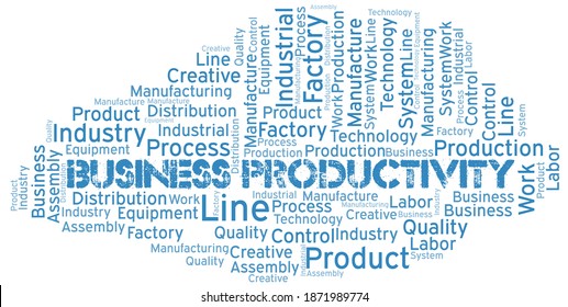 Business Productivity Word Cloud Create Text Stock Vector (Royalty Free ...