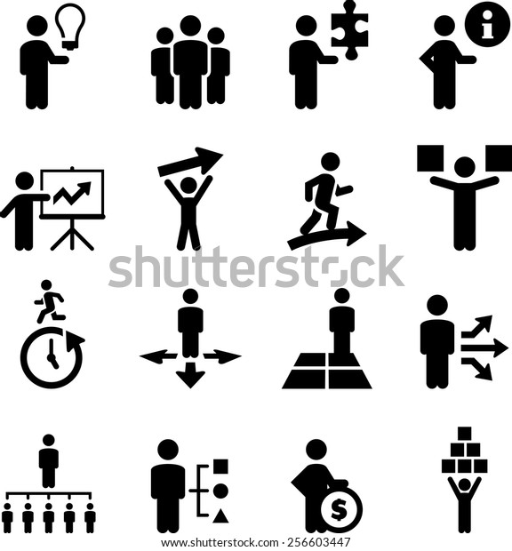 Business Professionals Icons Stock Vector (Royalty Free) 256603447