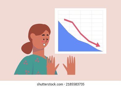 Business Project Career Decline Vector Illustration Stock Vector ...