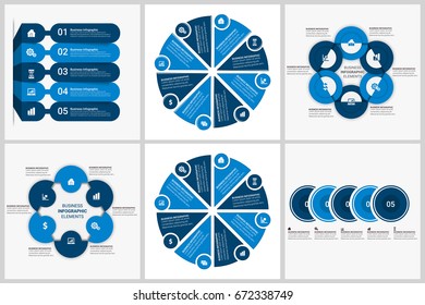 Business Project Infographics Set Stock Vector (Royalty Free) 672338749 ...