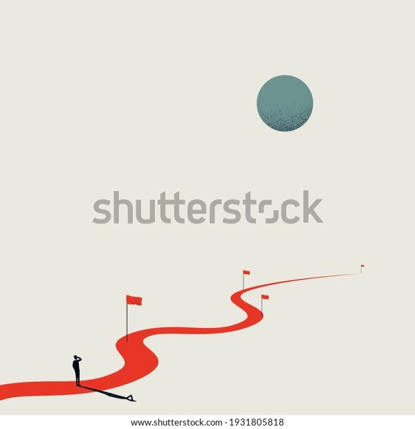 Business Project Milestones Vector Concept Man Stock Vector (Royalty ...