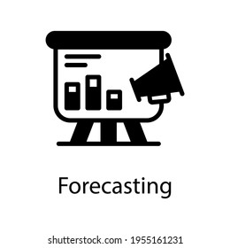 Business Promotional Forecasting Icon Solid Style Stock Vector (Royalty ...