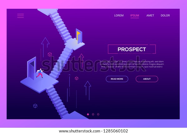 Business Prospect Modern Isometric Vector Website Stock Vector (Royalty ...