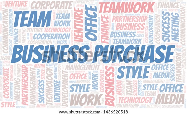 Business Purchase Word Cloud Collage Made Stock Vector (Royalty Free ...