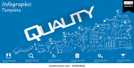 Business Quality Text Modern Idea Concept Stock Vector (Royalty Free ...