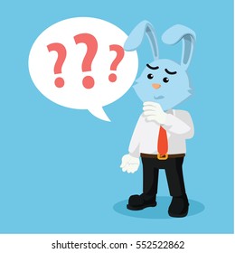 Business Rabbit Question Marks Stock Vector (Royalty Free) 552522862