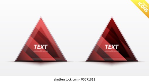 Business Red Triangle Icon Set Light Stock Vector (Royalty Free ...