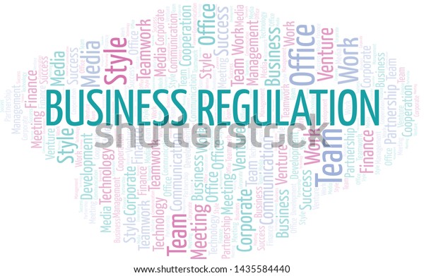 Business Regulation Word Cloud Collage Made Stock Vector (Royalty Free ...