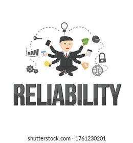 Business Reliability Design Character On White Stock Vector (Royalty ...