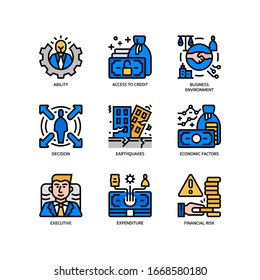 Decommissioning Processing Color Icon Vector Decommissioning Stock ...