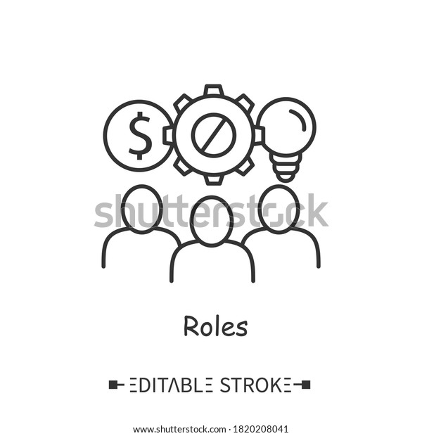 Business Roles Line Icon Creative Managerial Stock Vector (Royalty Free ...