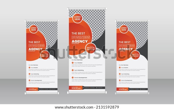 Pancarta de Business Roll Up. Diseño: vector de stock (libre de ...