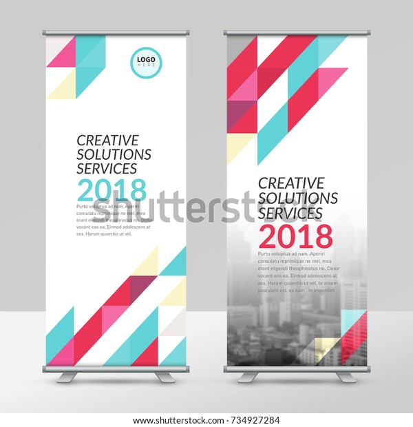 Business Roll Design Template Xstand Vertical Stock Vector (Royalty ...