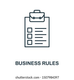 Business Rules Outline Icon Thin Line Stock Illustration 1567646950