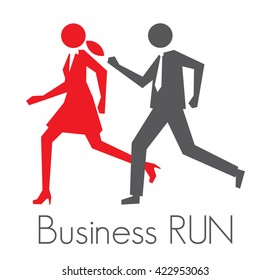 Business Run Vector Sign Stock Vector (Royalty Free) 422953063 ...