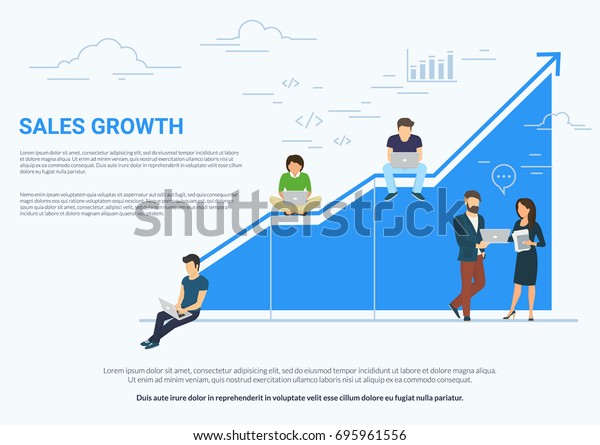 Business Sales Growth Concept Vector Illustration Stock Vector (Royalty ...