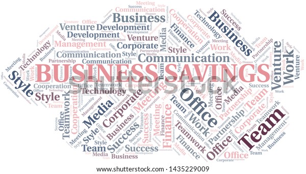 Business Savings Word Cloud Collage Made Stock Vector (Royalty Free ...