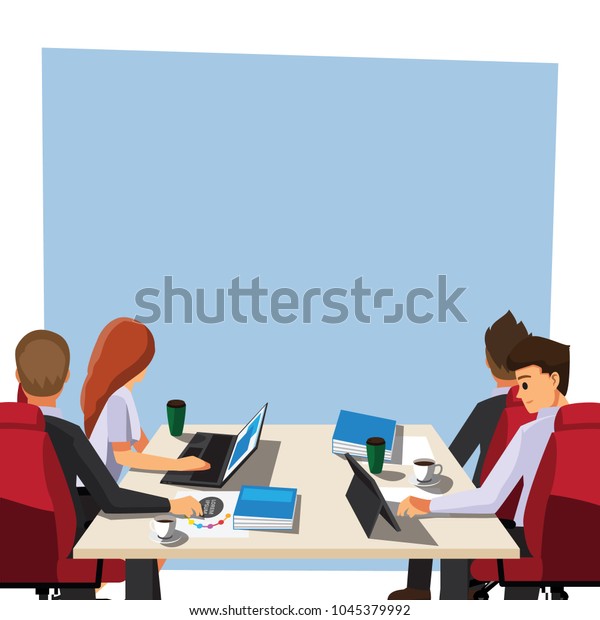 Business Seminar Vector Illustration Cartoon Character Stock Vector ...